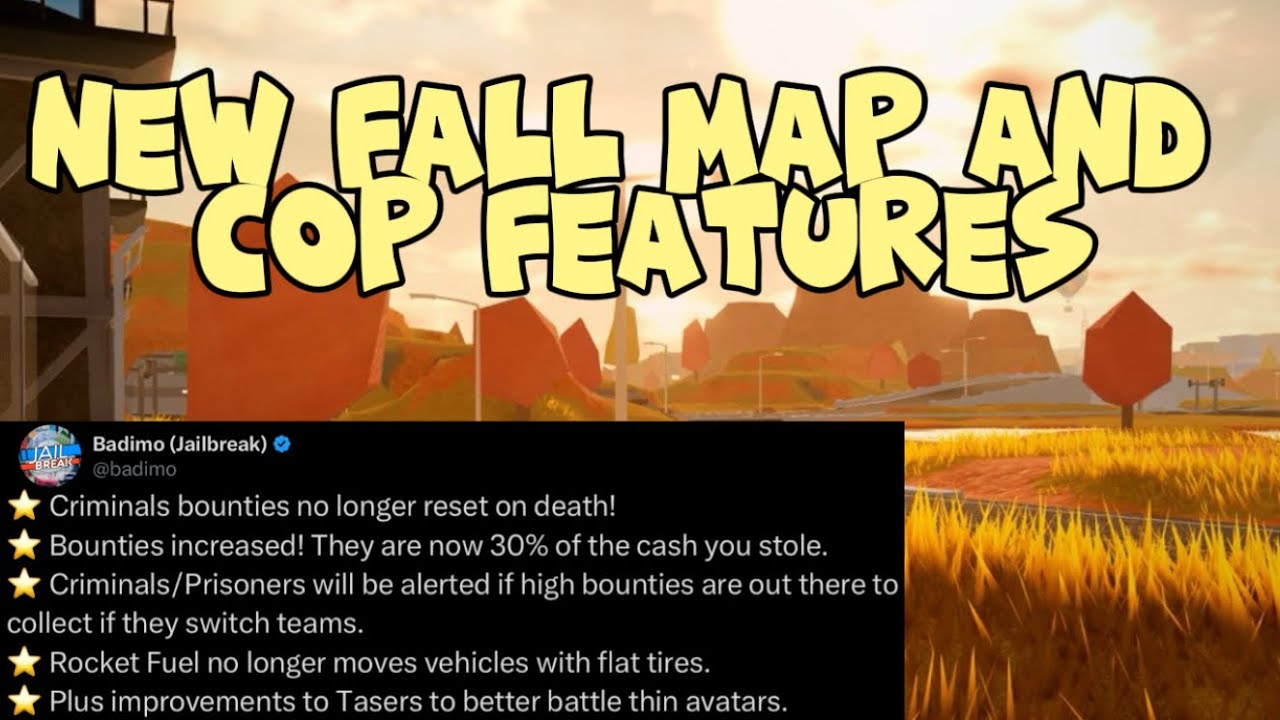 New cop features and fall map in Roblox jailbreak! - YouTube