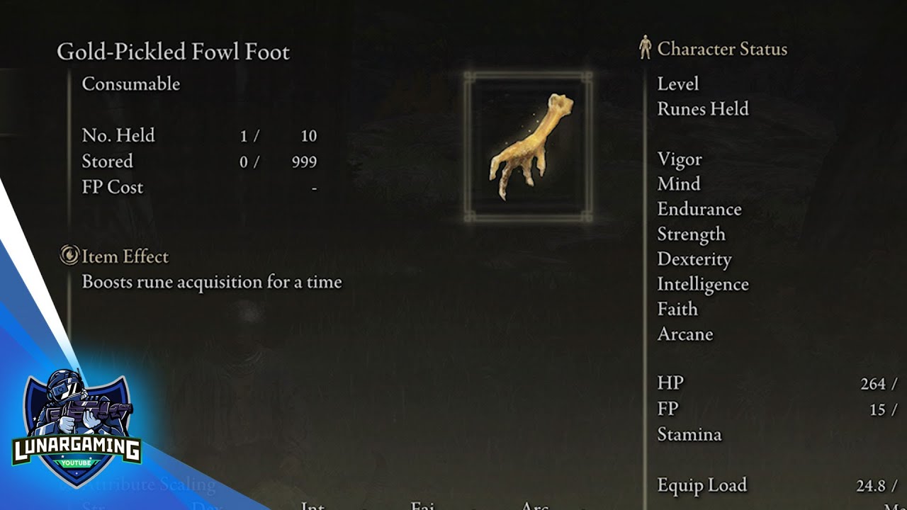 Where To Get A Gold Pickled Fowl Foot Elden Ring - YouTube