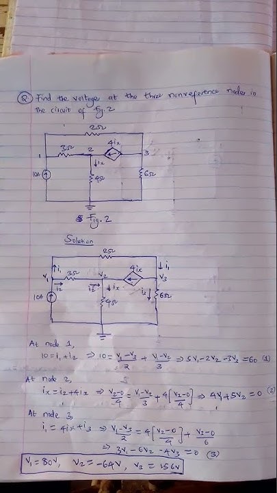 Nodal Analysis with Dependent Current Source. - YouTube