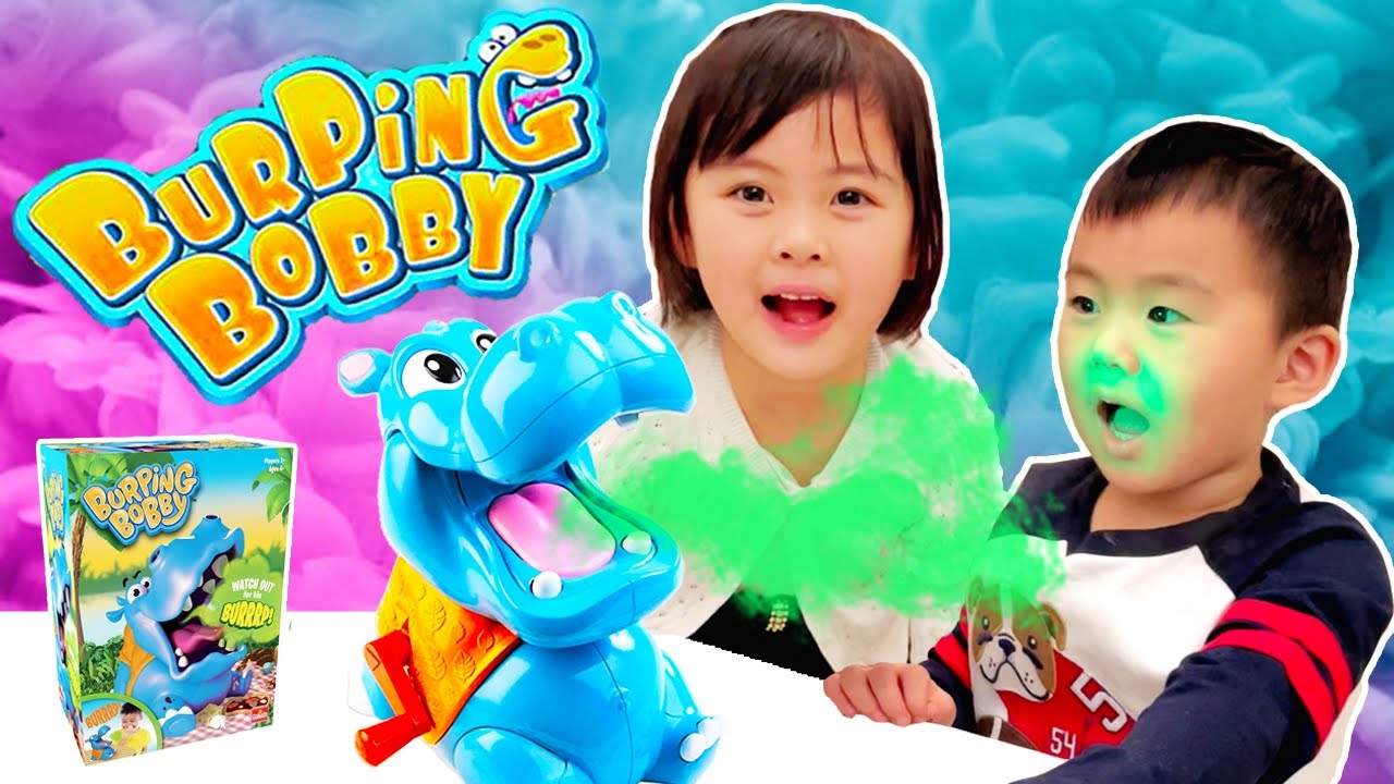 Burping Bobby! Feed Hippo until he BURRRP! Funny Kids Game with real ...