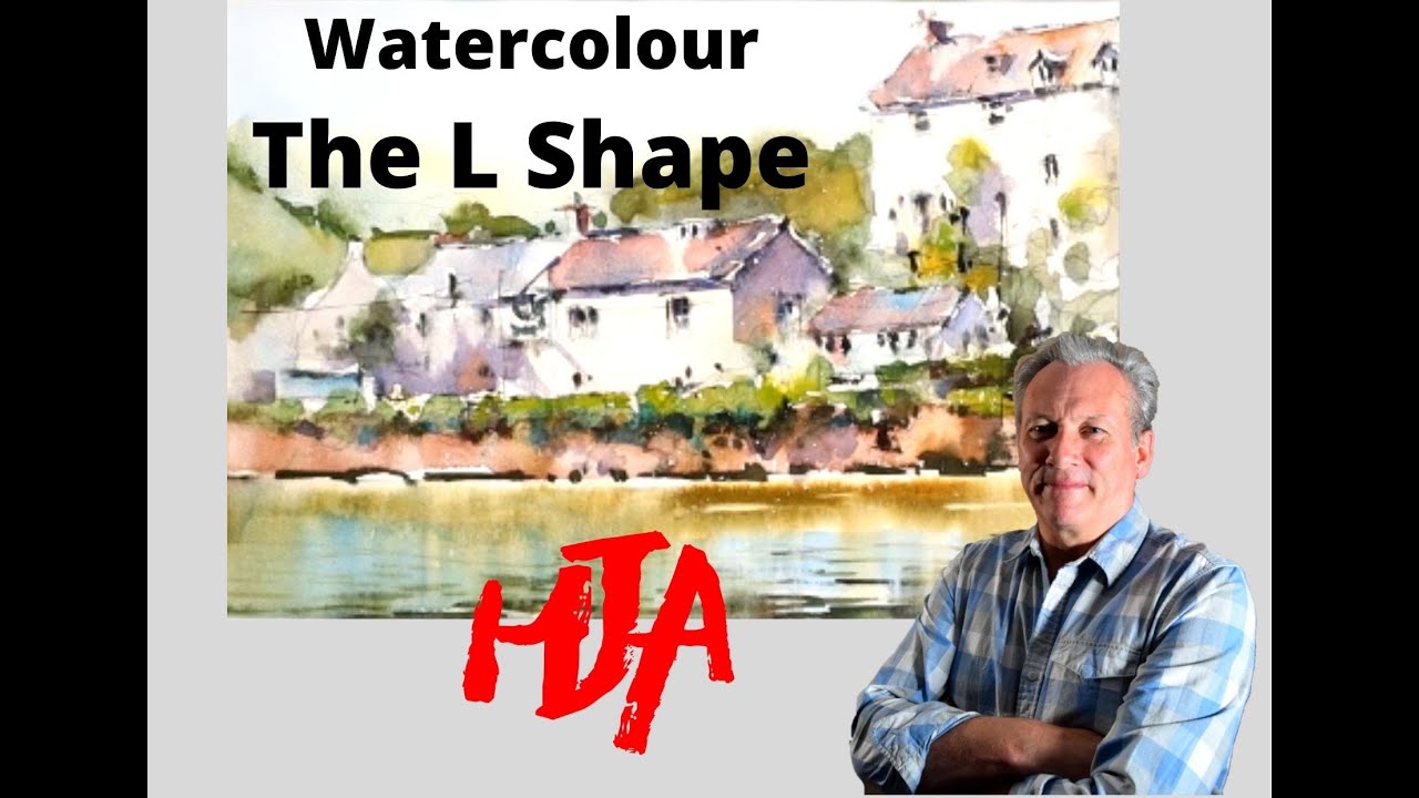 Watercolor - L Shape Design - Pt 2 of 2 - YouTube