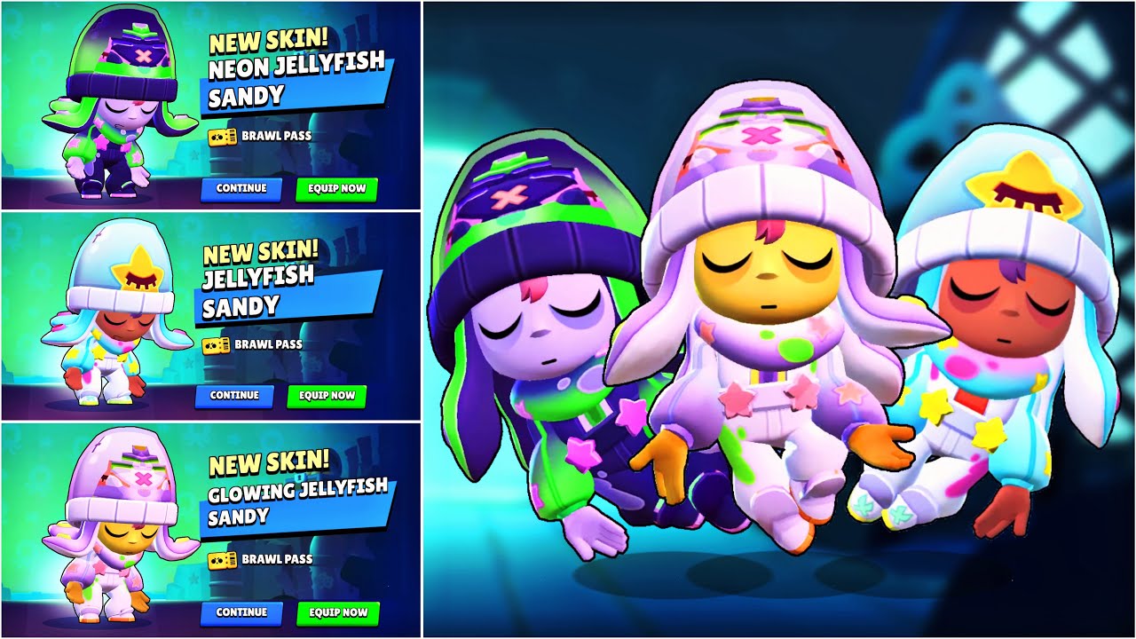 SANDY NEW SKINS UNLOCK ANIMATIONS | Win, Lose - YouTube