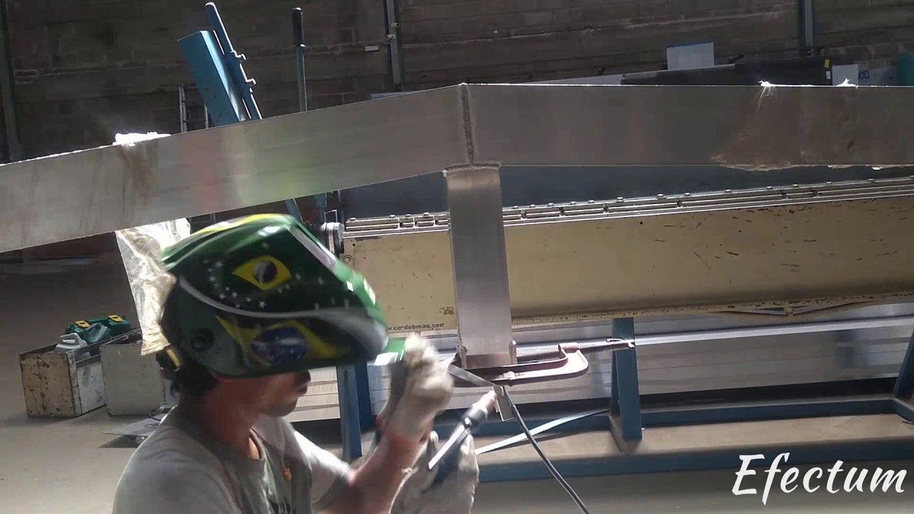 Solda TIG em alumínio liga 6006T - YouTube