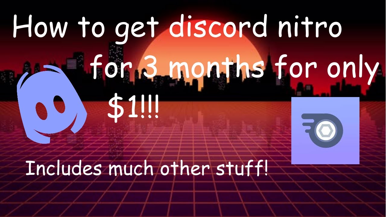 EASY DISCORD NITRO METHOD!!! 3 MONTHS FOR $1!! INCLUDES MANY OTHER ...