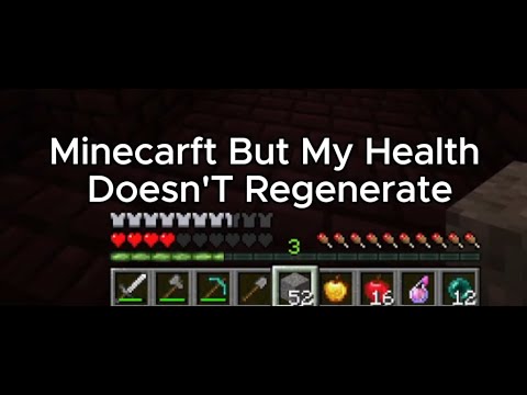Minecraft but my health doesn't regenerate - YouTube