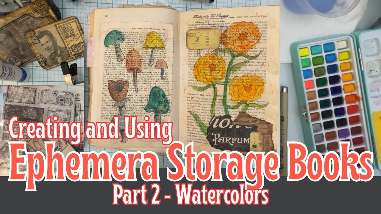 Repurpose an Old Book for Storing & Creating Ephemera - Watercolor ...