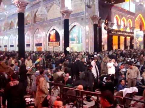 Ziyarat Arbaeen 2012 inside shrine of Imam Hussain, Karbala, Iraq - YouTube