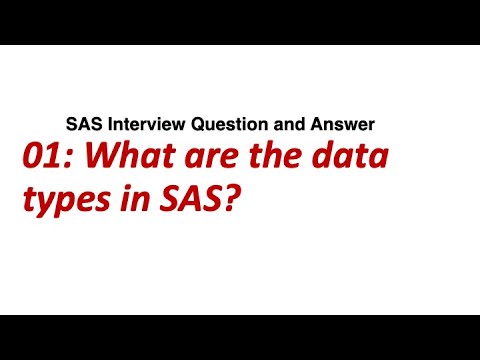 01. What are the data types in SAS? || SAS Interview Question and Solution. - YouTube