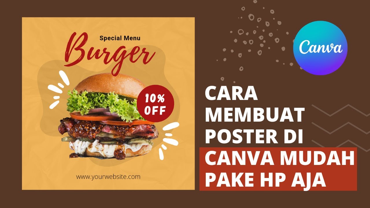 Cara Membuat Desain Poster Iklan Makanan Burger Lewat Android dengan ...