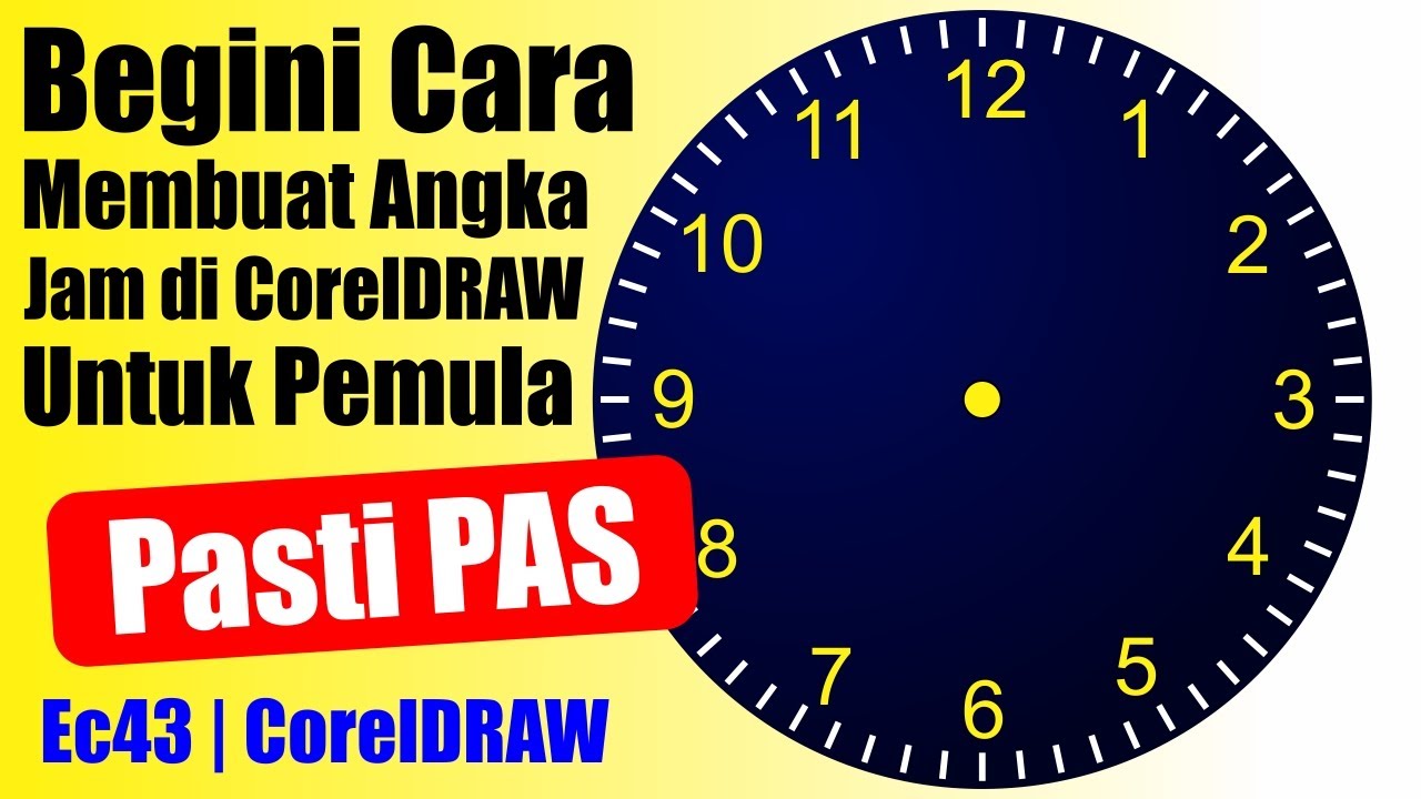Begini Cara membuat angka jam di coreldraw Untuk Pemula - YouTube