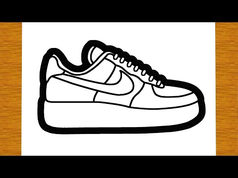 HOW TO DRAW A NIKE AIR FORCE 1 SHOE STEP BY STEP | Easy drawings