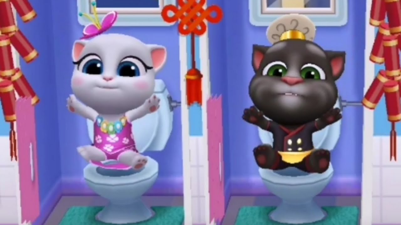 Toilet Funny Poop💩🚽My Talking Tom Friends (ios , Android) Gameplay HD ...