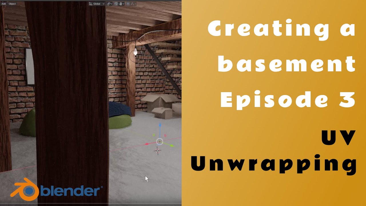 Modeling a basement in blender for unity Ep3 - UV Unwrapping - YouTube