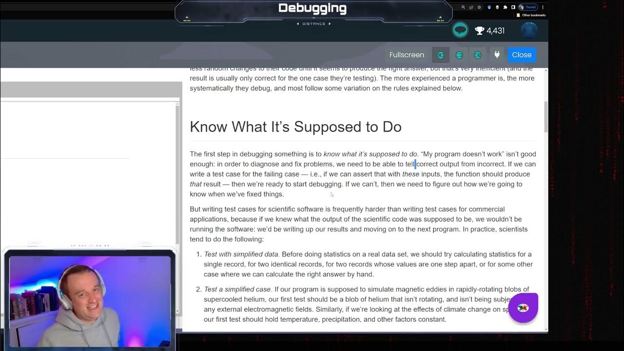 Intro to Python - Debugging - VDB Computational Biology - YouTube