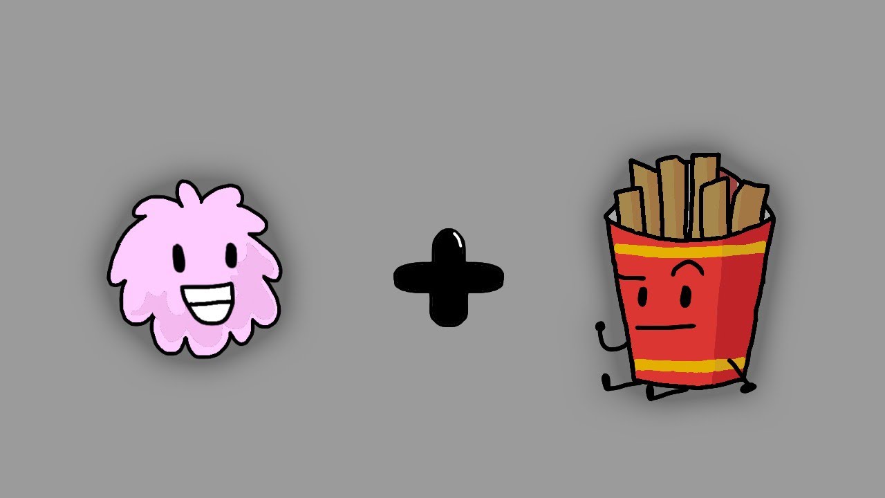 Bfdi Fusions:puffball + fries - YouTube