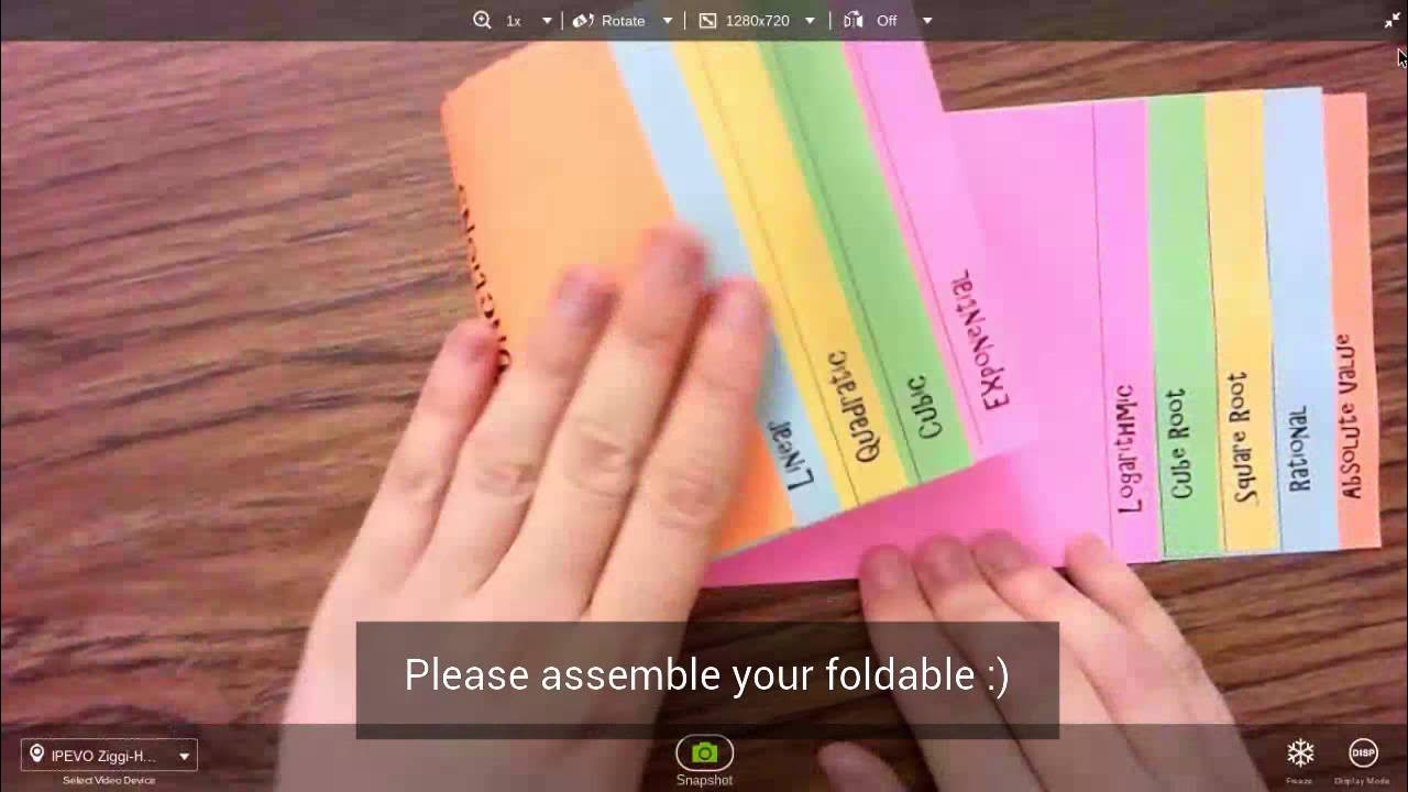 Assembling parent function foldable - YouTube