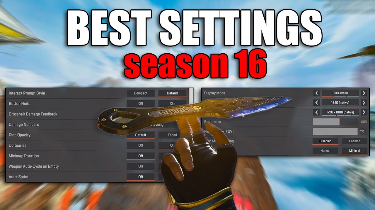 BEST SETTINGS for Apex Legends SEASON 16 (Video settings, Gameplay ...