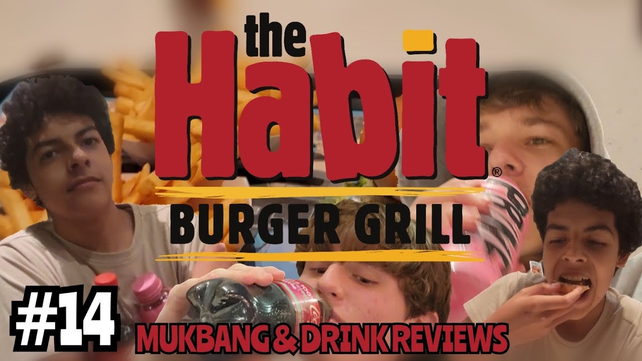 🍟 Habit Burger Grill Mukbang + NEW COKE | Strawberry Prime, Spiced Coke ...