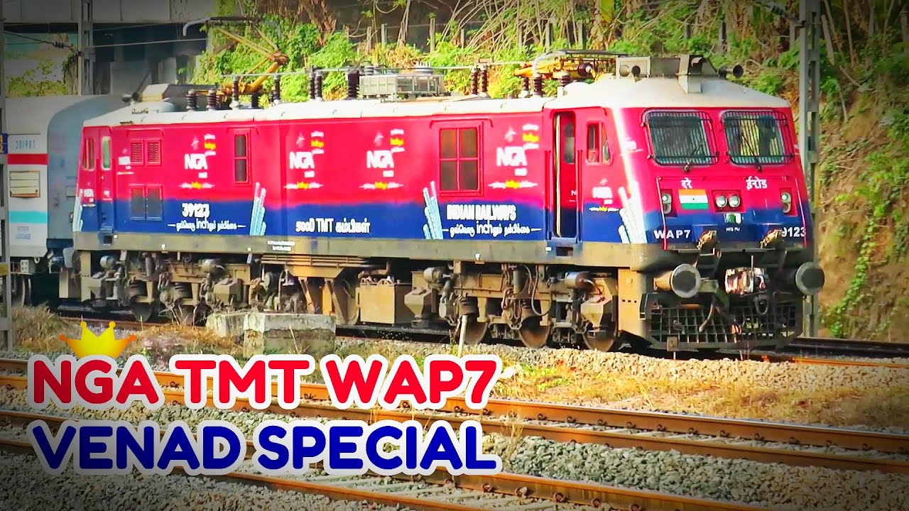 Strongest WAP7 of Erode beautifies Venad Express - YouTube