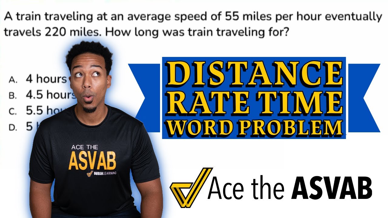 ASVAB Arithmetic Reasoning: Practice Test Question - Distance Rate Time ...