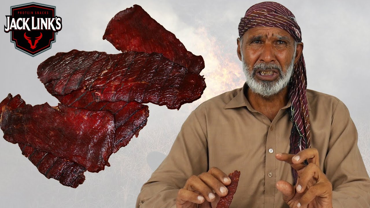 Tribal People Try Beef Steak Jerky - YouTube