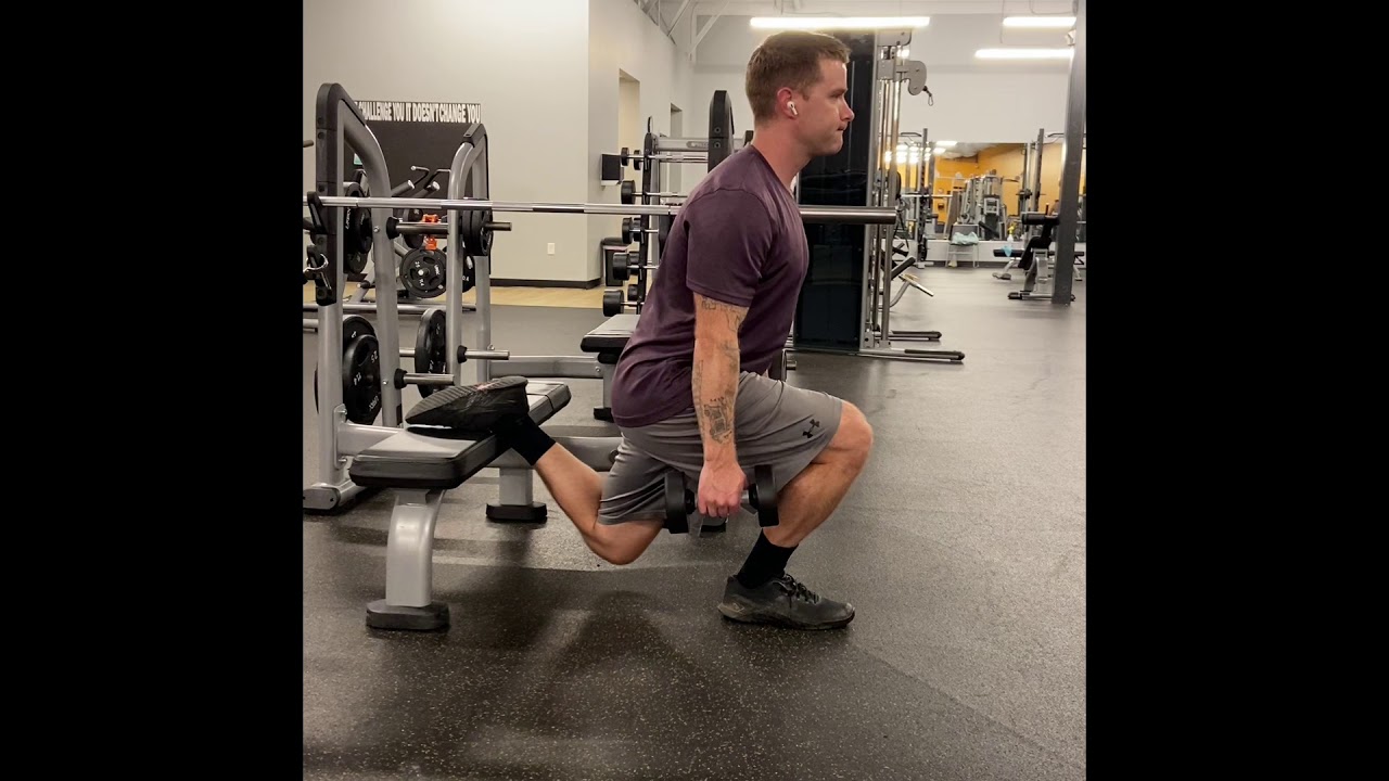 Rear foot elevated split squat - YouTube