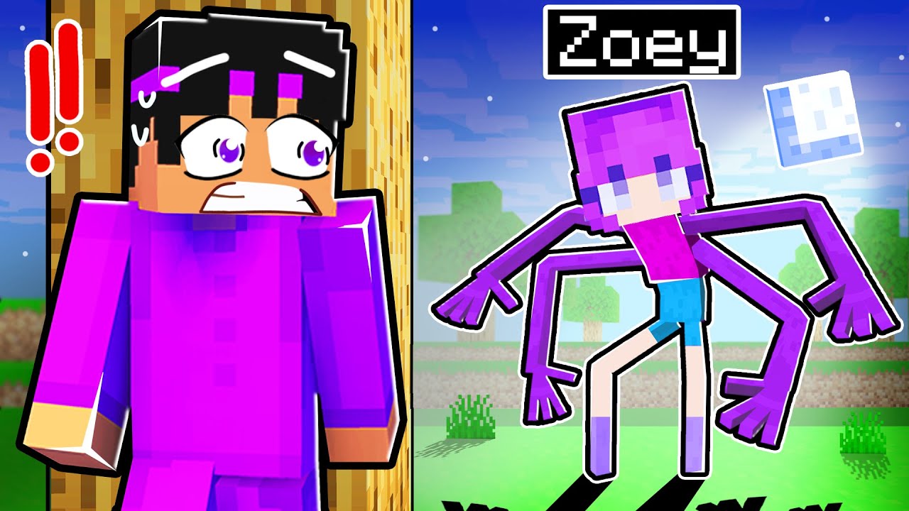 MONSTER ZOEY hunts me in Minecraft! - YouTube