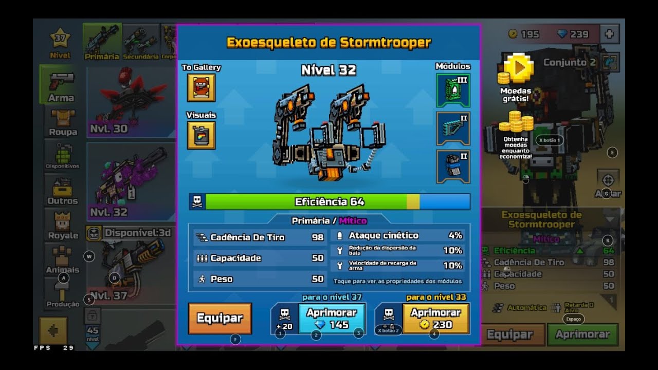 PIXEL GUN 3D REVIEWS STORM TROOPER EXOSKELETON - YouTube