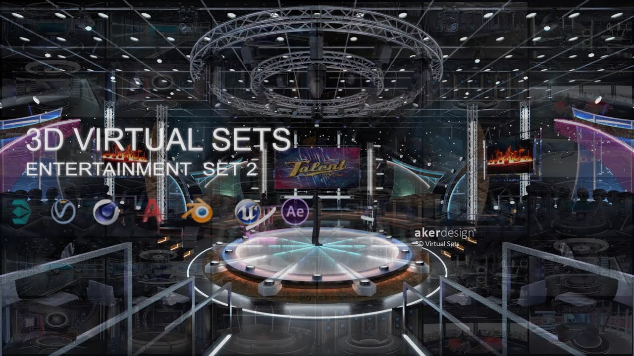 DOWNLOAD 3D VIRTUAL SET DESIGNS. News studios, Talkshows, Stage events ...