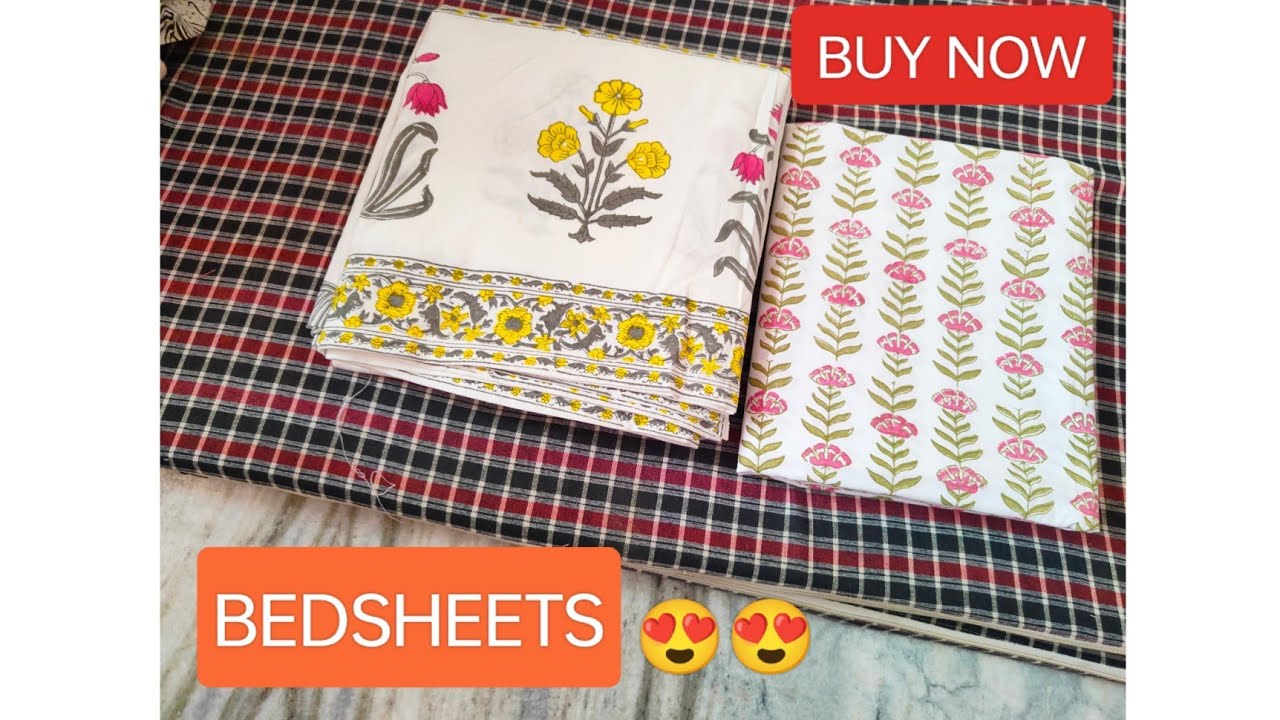 Check out these beautiful Bedsheets | Guru Kripa Clothing - YouTube