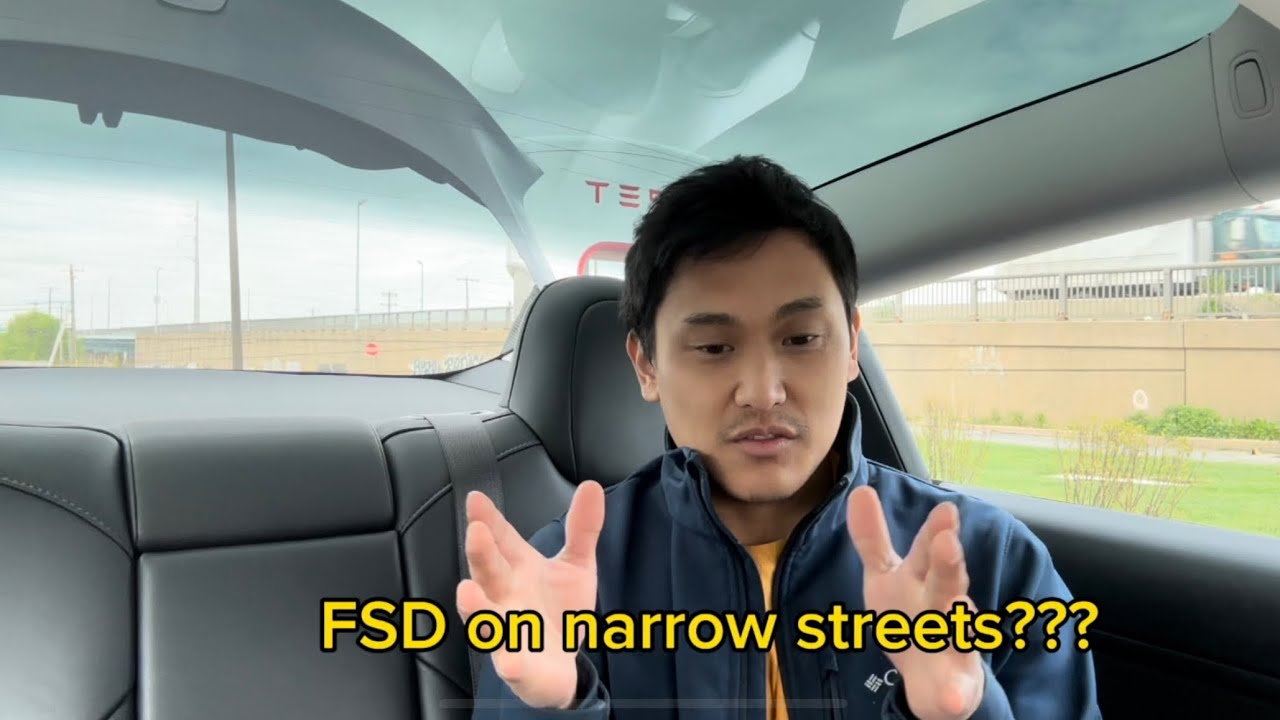Tesla Challenge: Full Self-Driving Car vs. Narrow City Streets! - YouTube