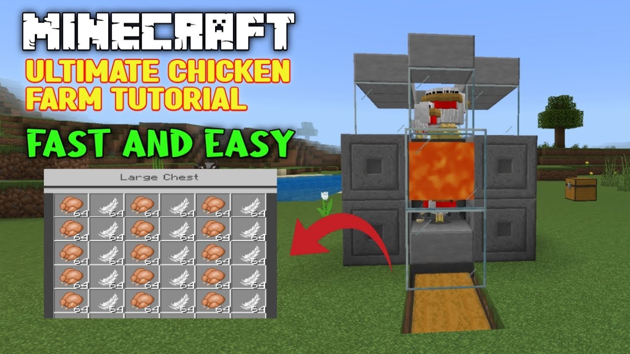 Efficient Chicken Farm Tutorial for Minecraft Players ! 2024 #minecraft ...
