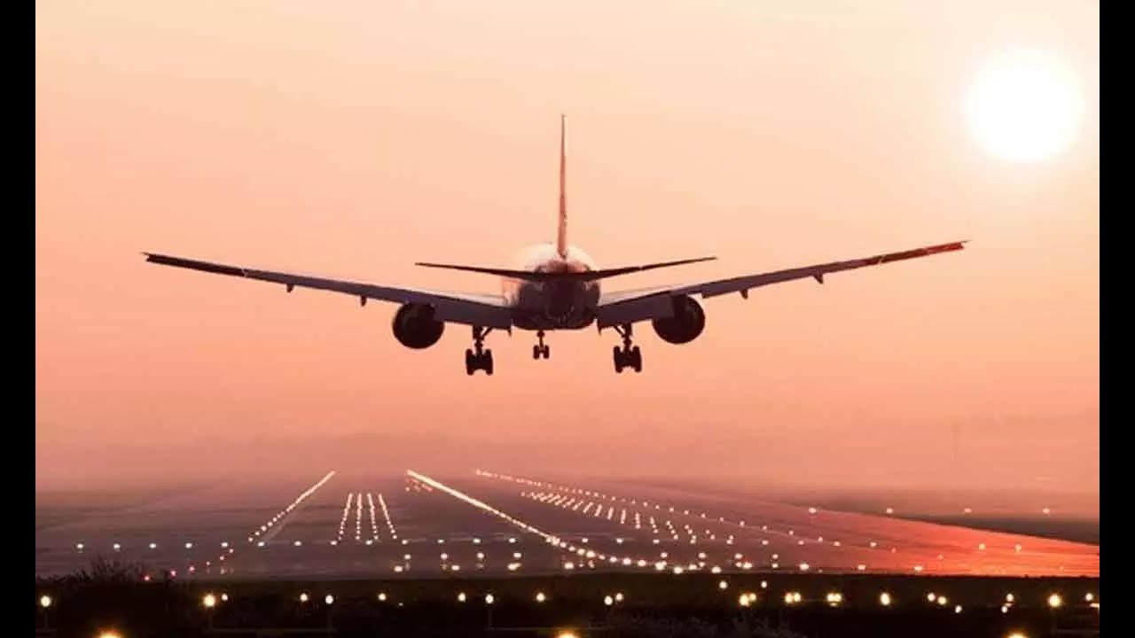 Flight Land Captured From the Side of my Aircraft Follow The Bright ...