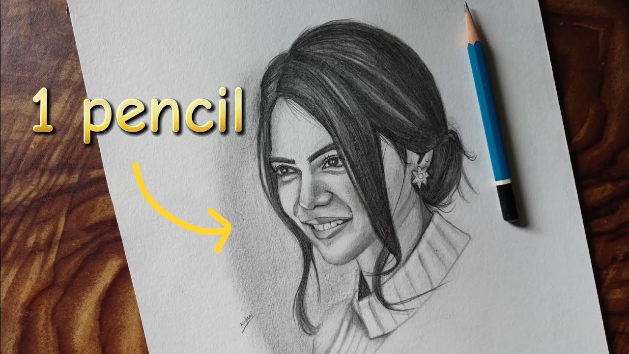 Drawing with one pencil | Art Challenge - YouTube