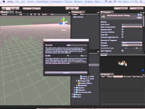 Unity Polygon Reduction Plugin Preview #1 - YouTube
