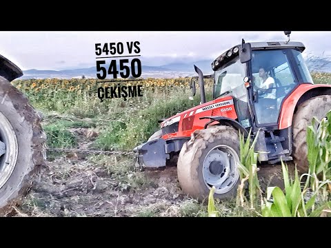 MASSEY FERGUSON 5450 BATTI // 5450 ÇEKMEYE GELDİ KİM KİMİ ÇEKERSE
