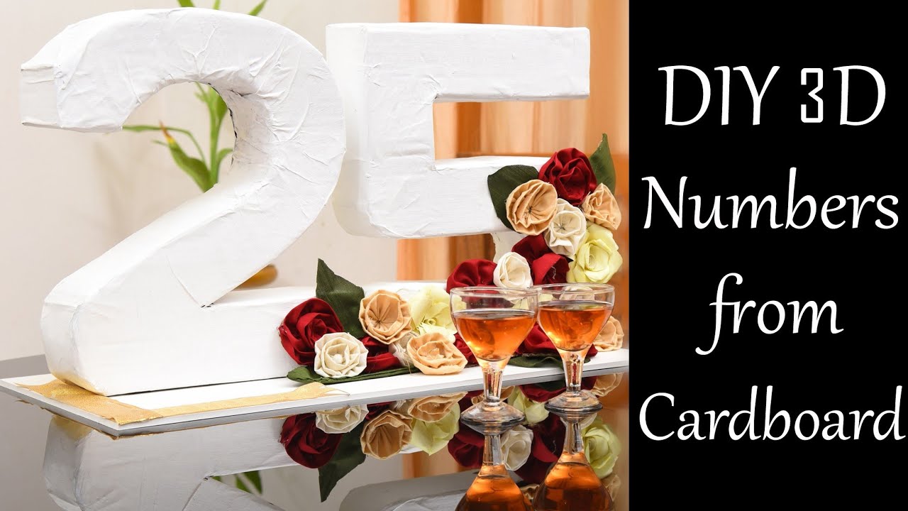 DIY 3D Numbers from Cardboard || How to make 3D Numbers || Cardboard ...