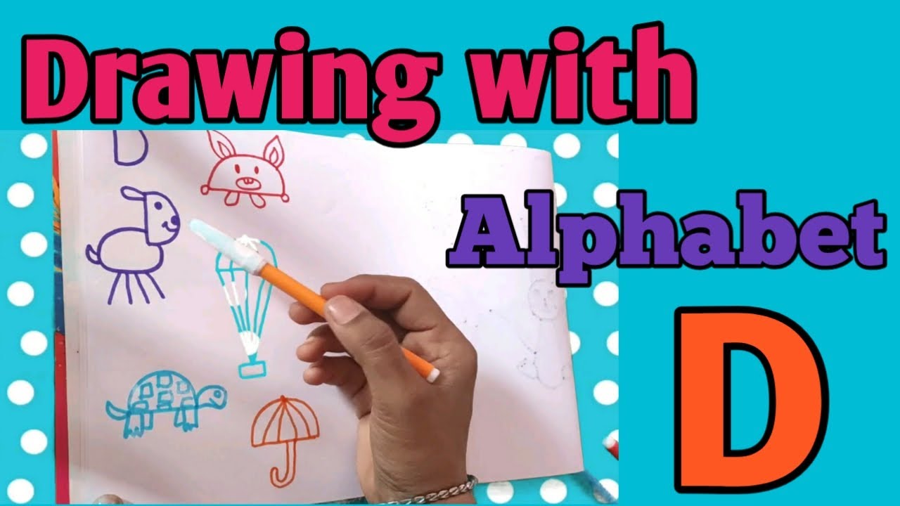 Drawing with alphabet D। Kid's fun। - YouTube