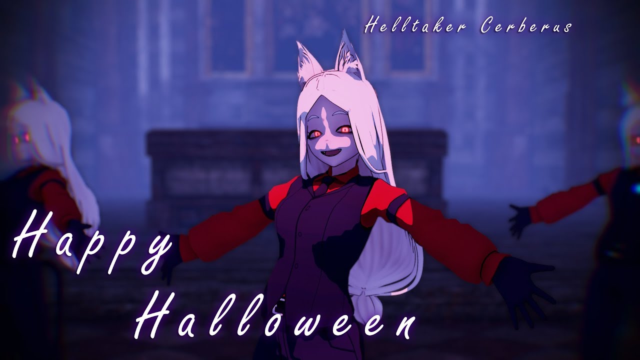 【MMD Vroid】Happy Halloween 【Helltaker Cerberus】 - YouTube