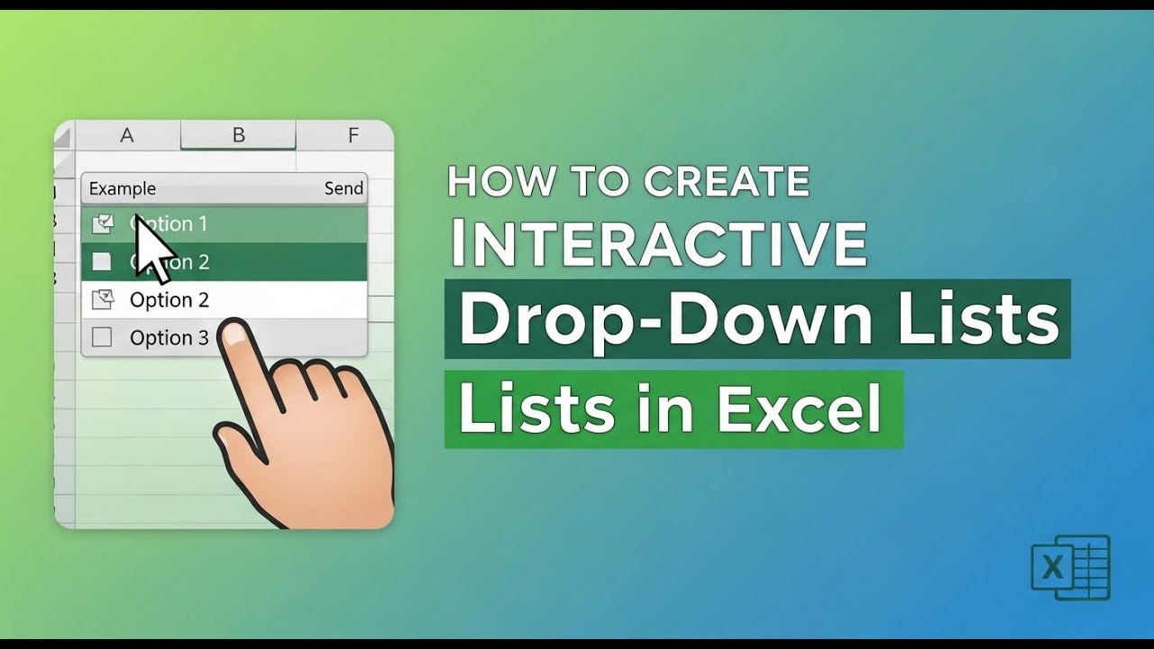 How to Create Interactive Drop Down Lists in Excel - YouTube