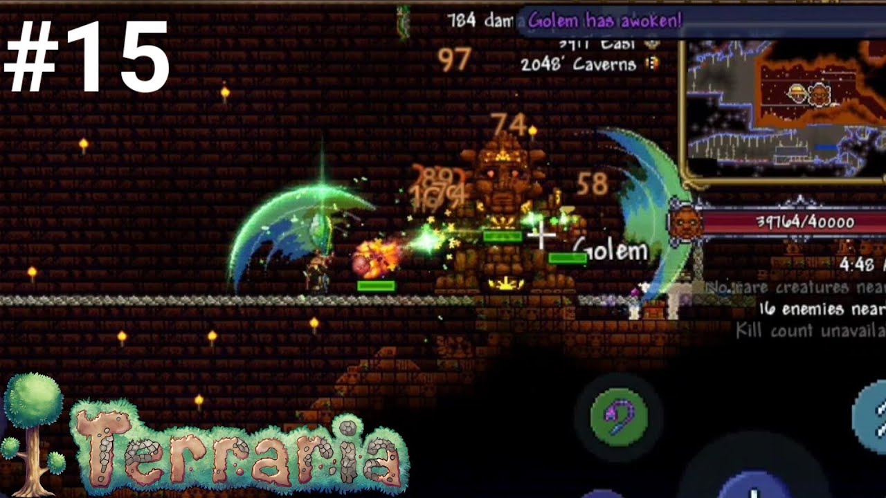Melawan Golem penjaga Temple || Terraria || #15 || - YouTube