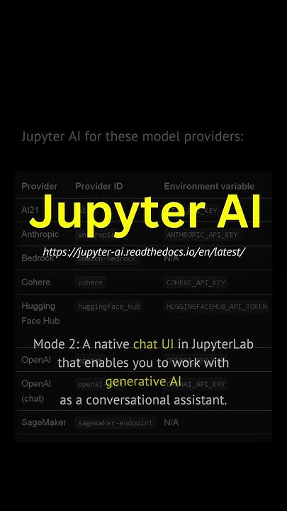Jupyter AI: Generative AI in your Notebook - YouTube