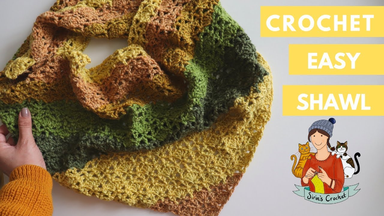 Crochet Easy Shawl - YouTube