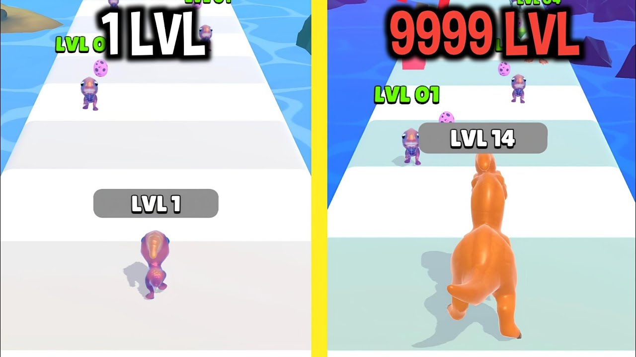 MAX LEVEL in Dinosaur Evolution:Runner Game - YouTube