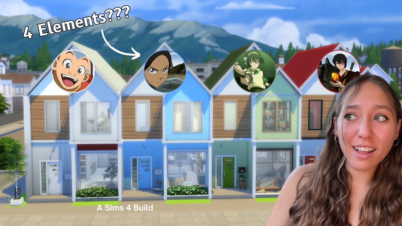 I made townhomes inspired by the 4 elements - YouTube