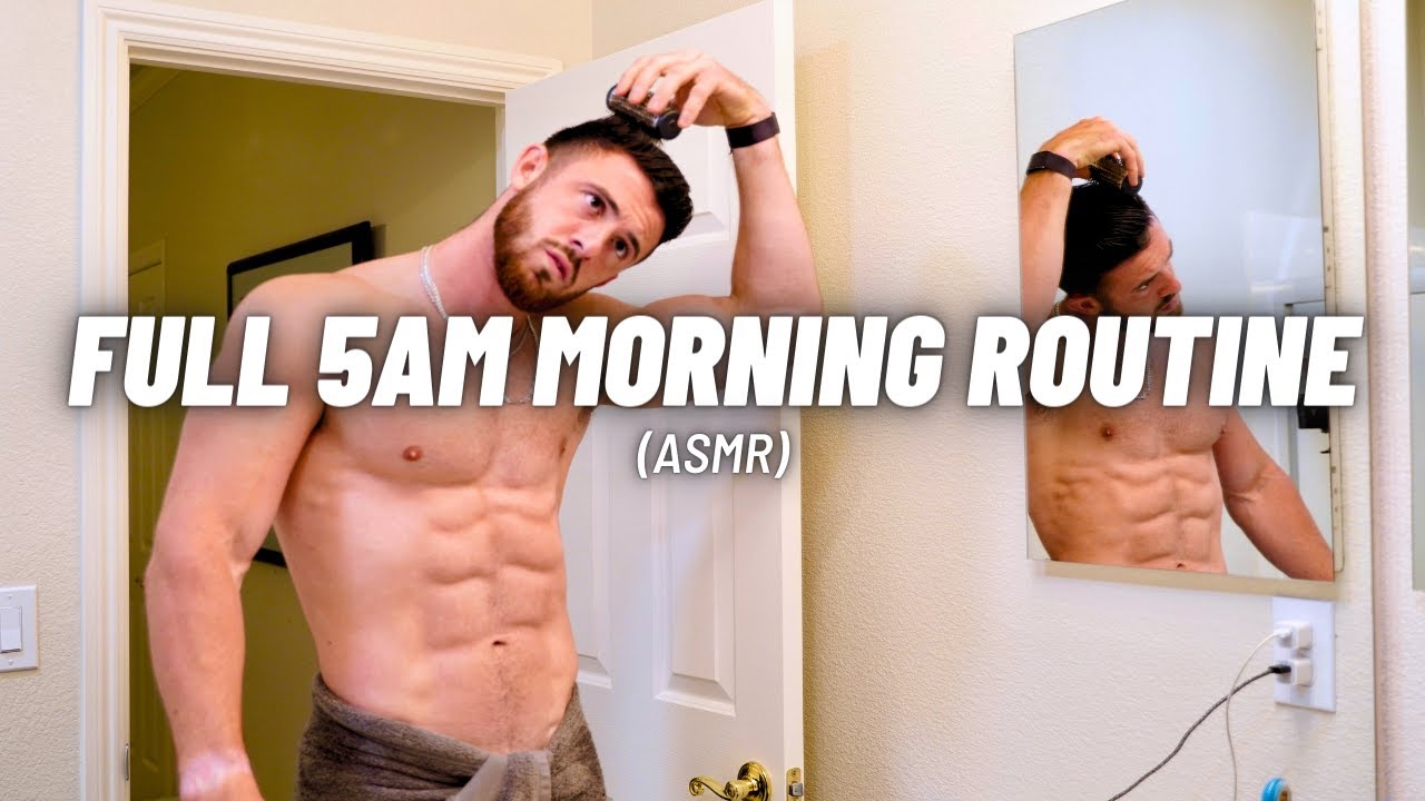 SOUNDS OF MY FULL 5am MORNING ROUTINE | ASMR - YouTube