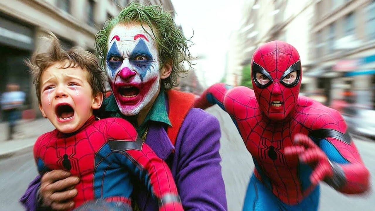 Joker's Trap! Can Spider-Man Save His Child? Spider-man vs Joker Fight🕷 ...