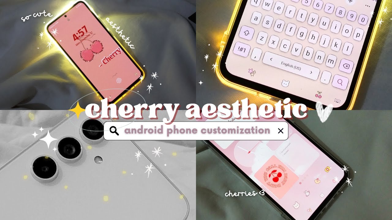 how to make android phone aesthetic ♡ | 🍒 cherry aesthetic idea ...