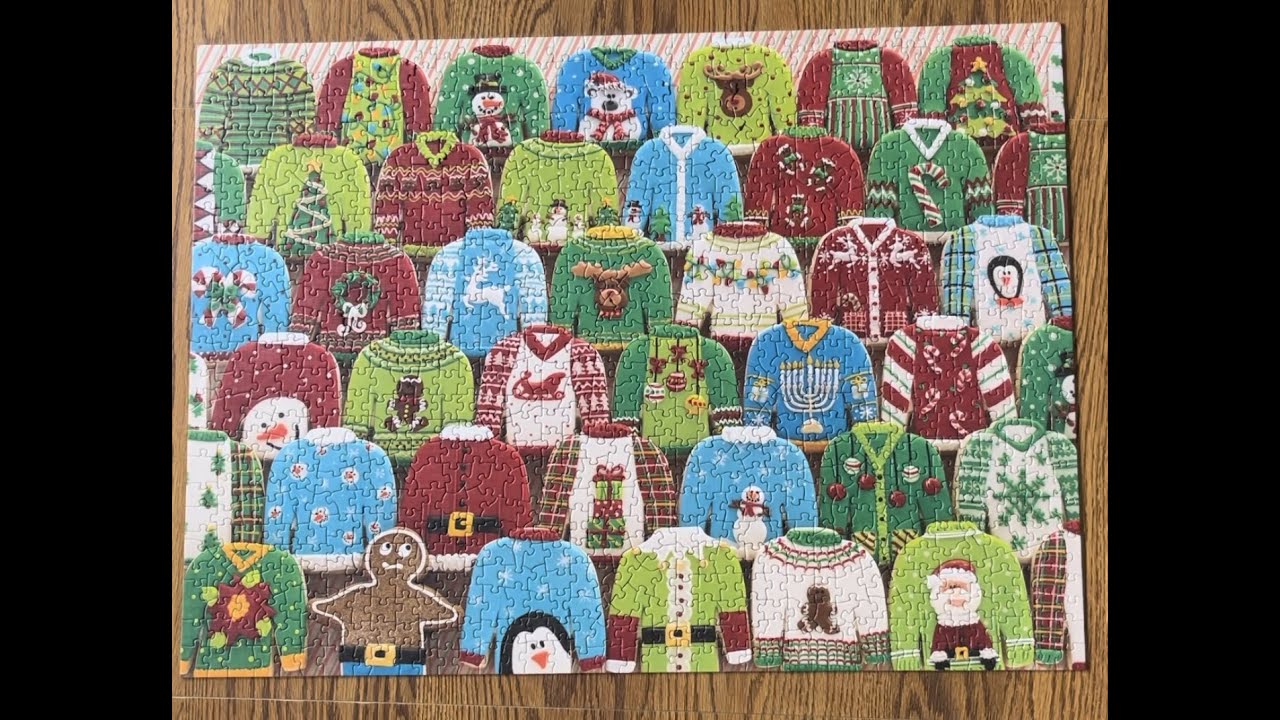 Ugly Xmas Sweater Jigsaw Puzzle Time Lapse 1000 Piece – Oddly ...
