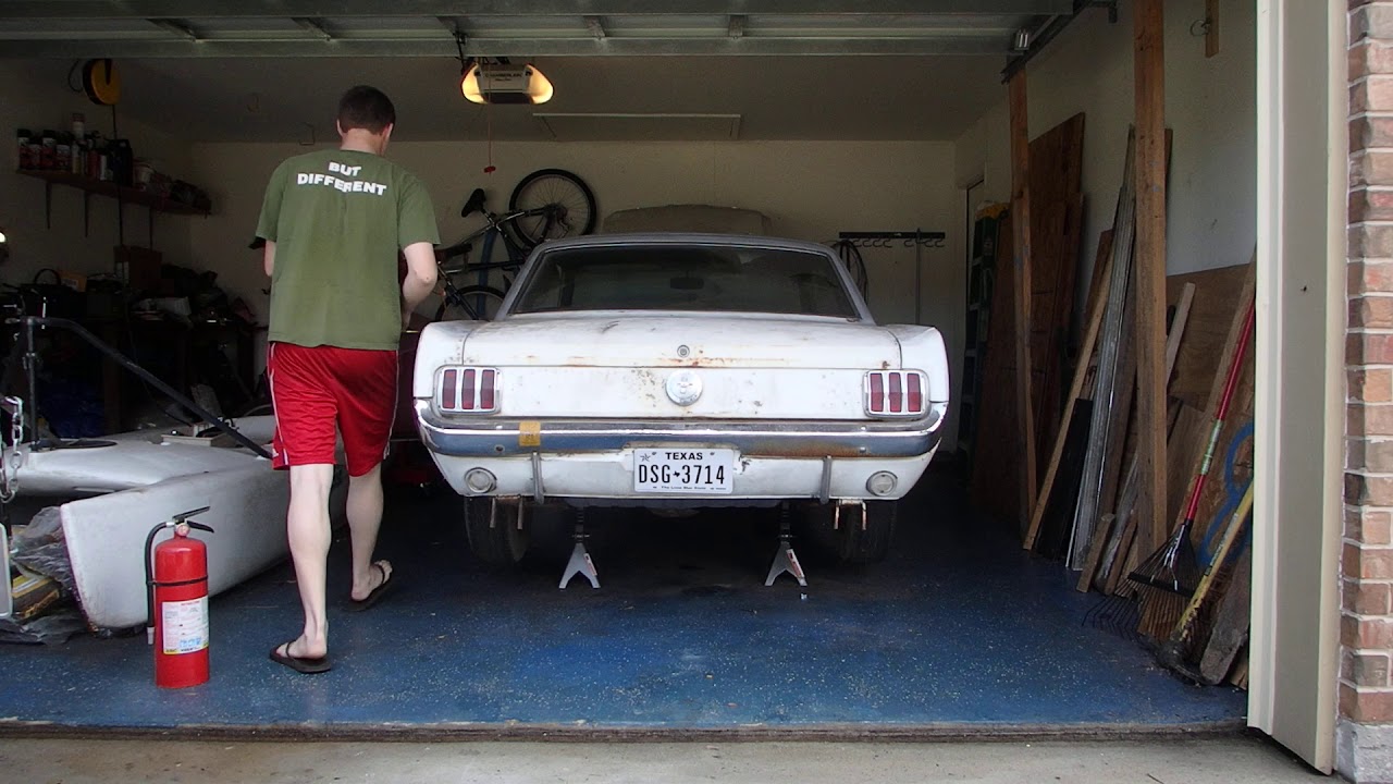 Epic First start-Ford 302-1966 Mustang - YouTube